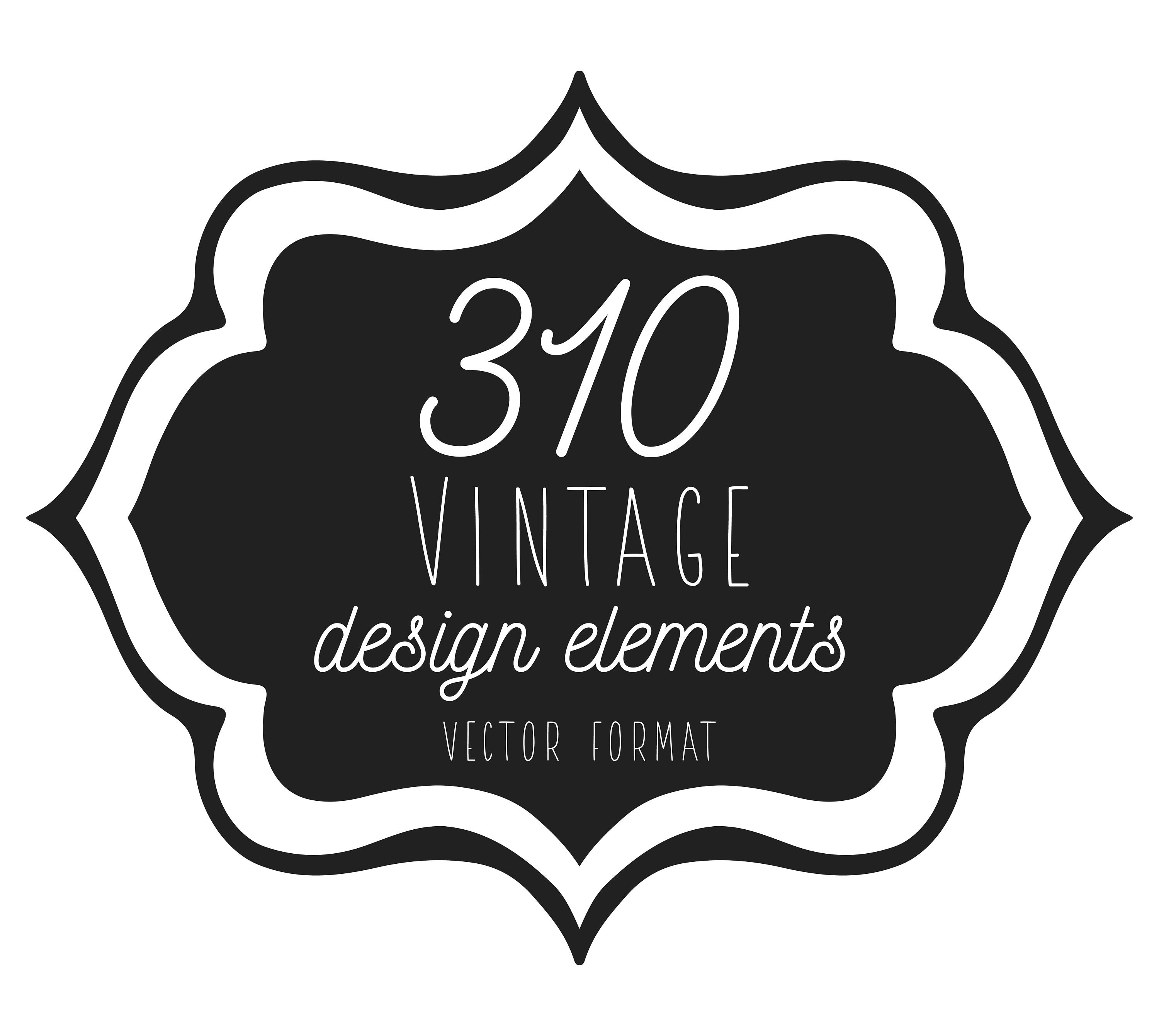 Vintage Design Elements, SVG Vector Format, Use in Your Own Designs, AI ...