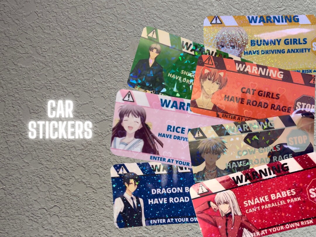 Zodiac Curse Sohma Anime Car Warning Stickers - Etsy