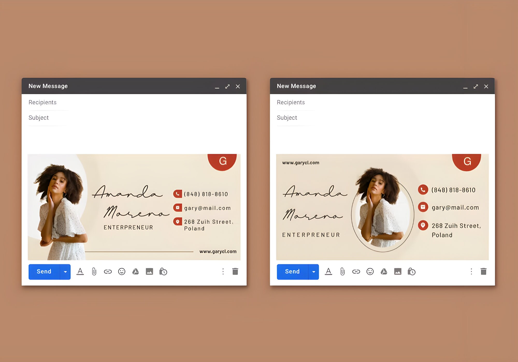 Email Signature Template With Logo & Photo! Editable Canva Signature ...