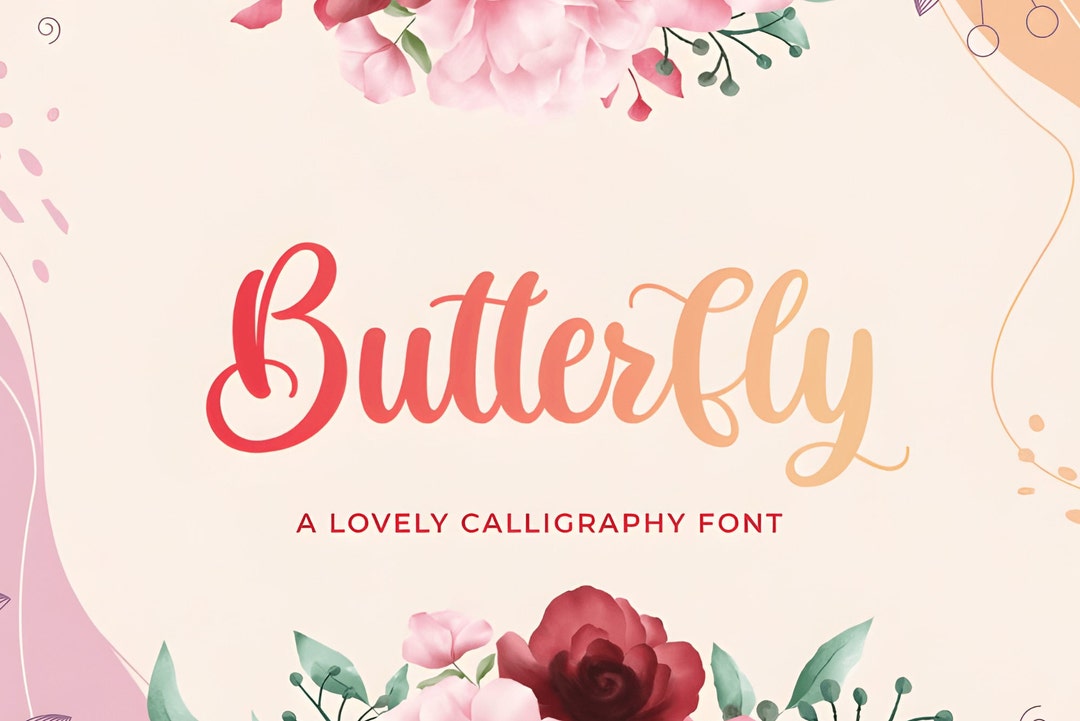 Butterfly - Calligraphy Font, Handwritten Font, Procreate Font, Cursive ...