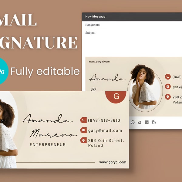 Email Signature Template With Logo Outlook - Etsy