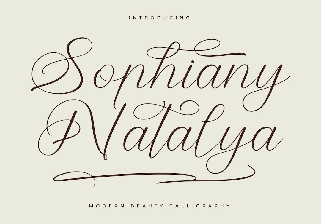 Sophiany Natalya - Calligraphy Font, Handwritten Font, Procreate ...