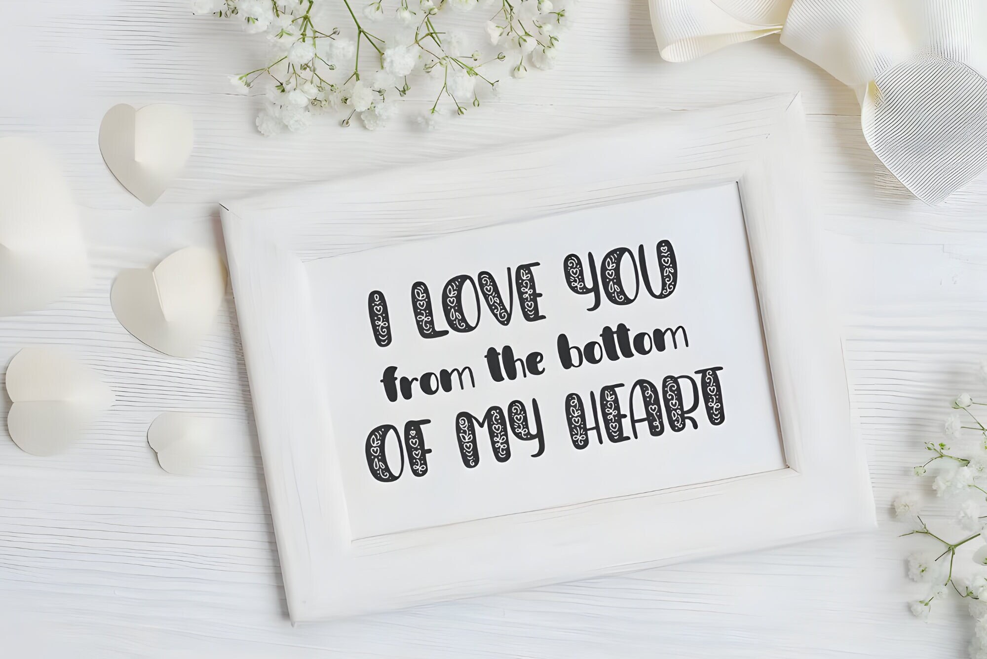 Heart Font, Cricut Font, Hand Drawn Font, Procreate Font, Cursive Font ...