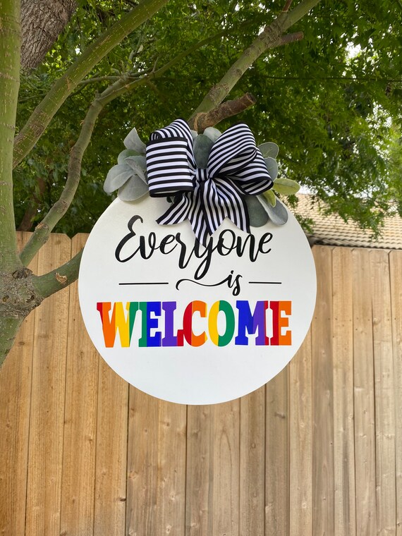 Everyone is Welcome Sign - Etsy