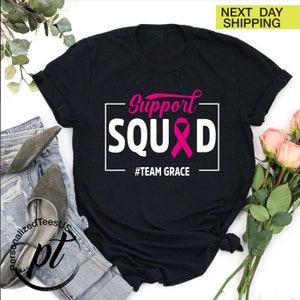 Support Squad Personalized T-shirt Warriors Support Cancer - Etsy