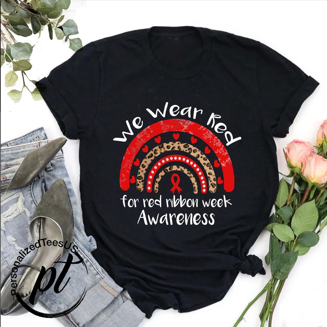 We Wear Red, Red Ribbon Awareness, Health Awareness, Red Ribbon Shirt ...