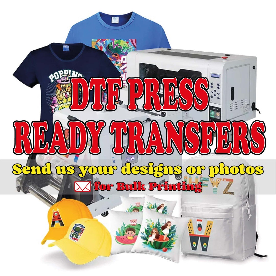 DTF Transfers, DTF Transfers Ready for Press, Image Transfers, Full ...