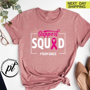 Support Squad Personalized T-shirt Warriors Support Cancer - Etsy