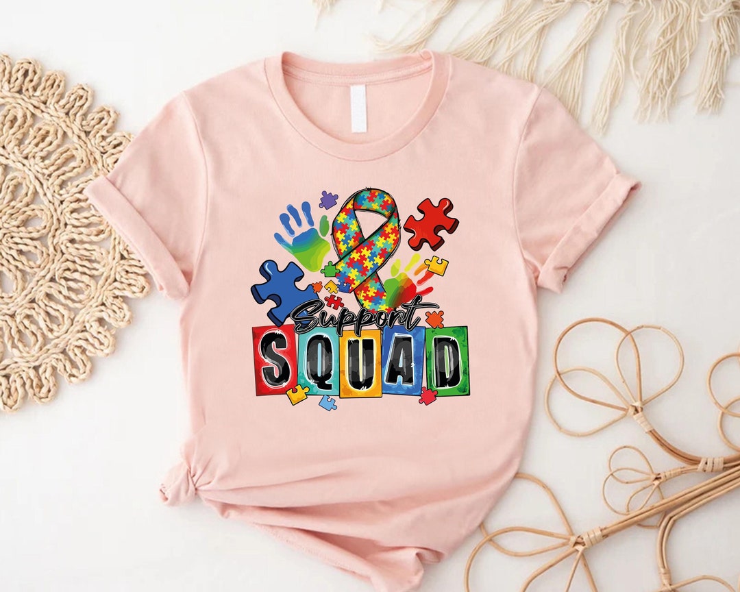 Autism Support Squad Shirt,autism Team Matching Tee,autism Awareness ...