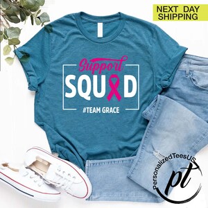 Support Squad Personalized T-shirt Warriors Support Cancer - Etsy