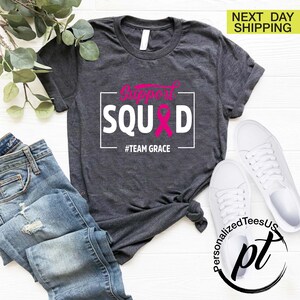 Support Squad Personalized T-shirt Warriors Support Cancer - Etsy