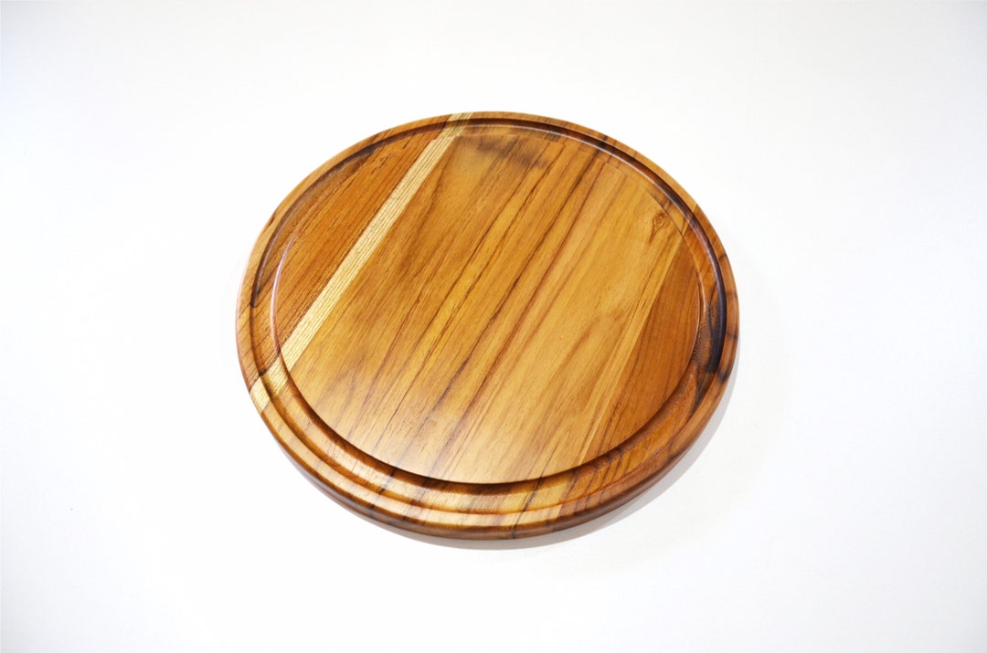 Unique Round Cutting Board/ Teak Round Cutting Board/ Kitchen Tray ...