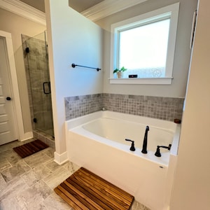 Large Teak Wood Shower/bath Mat - Pool/ Sauna/boat Mat - Non Slip- We ...