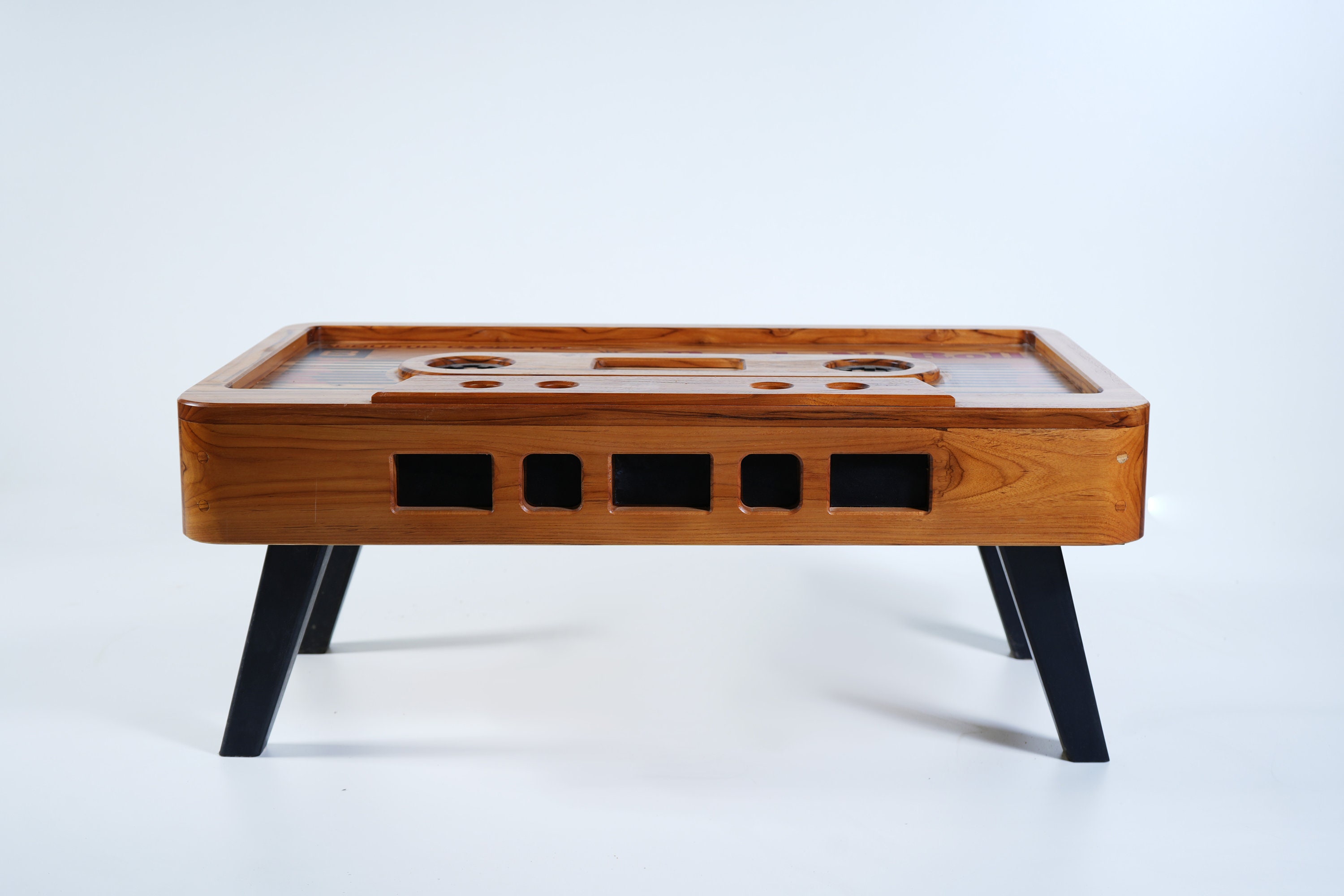 Retro Wooden Furniture Cassete TDK Coffee Table | Midcentury Coffee ...