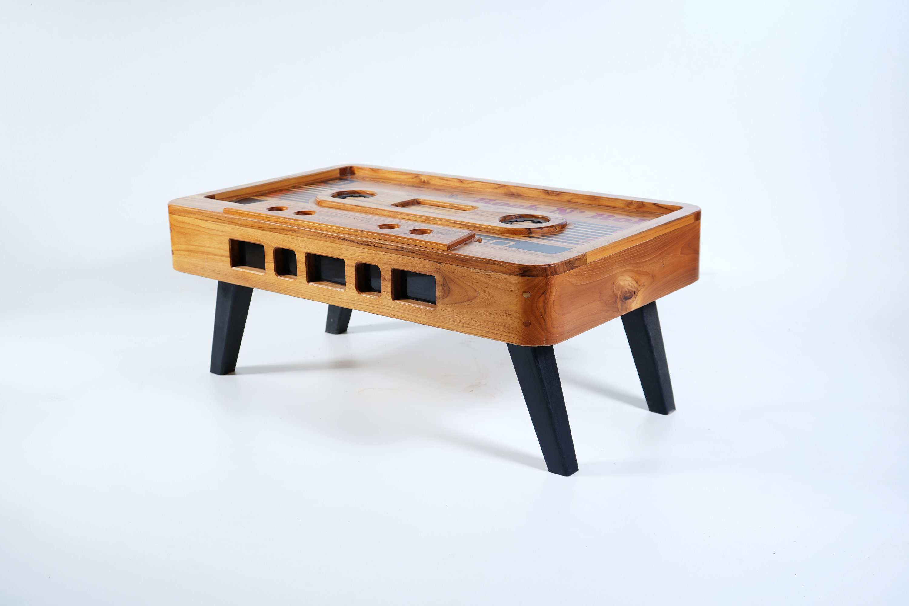Retro Wooden Furniture Cassete TDK Coffee Table | Midcentury Coffee ...