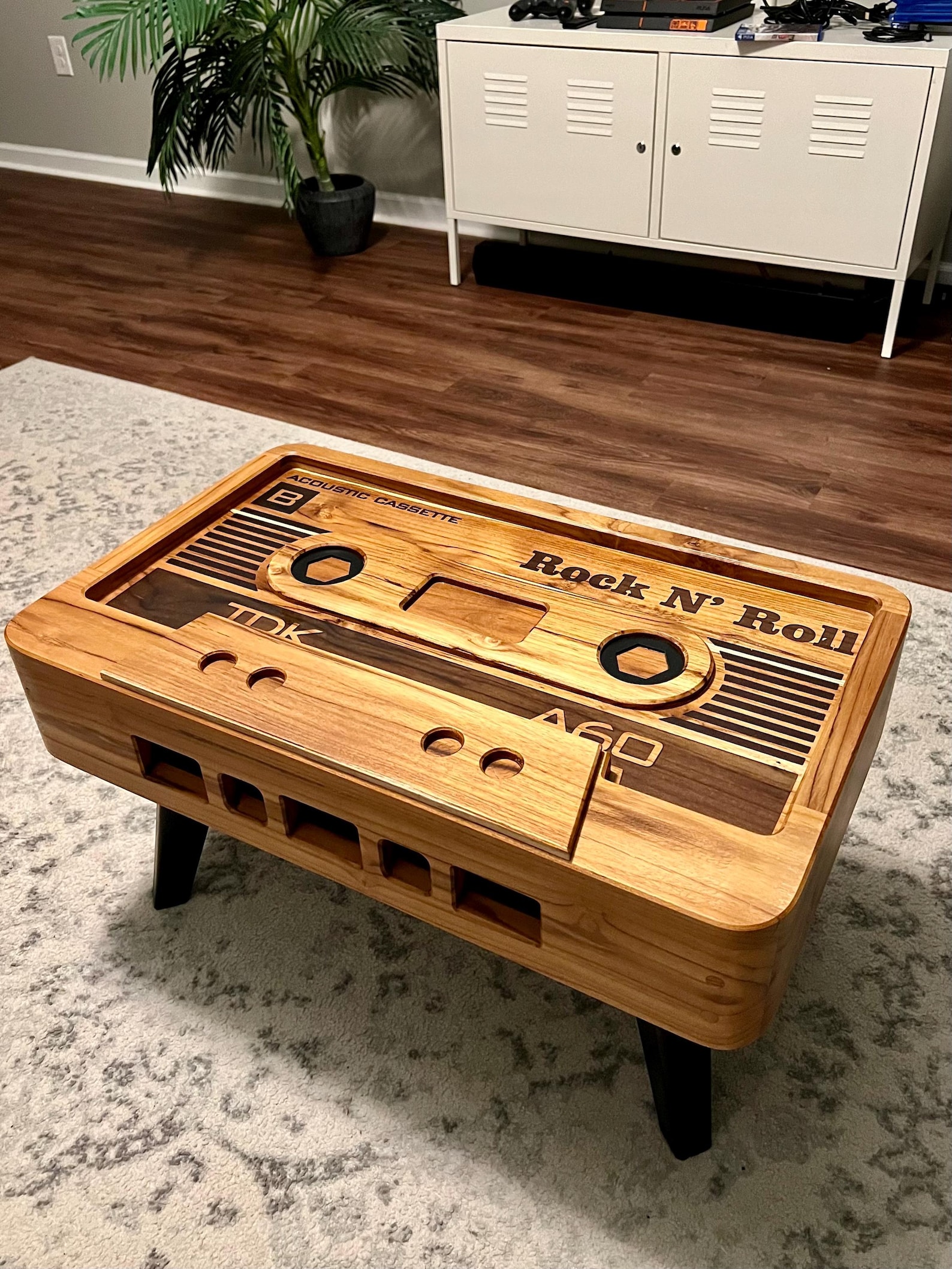 Retro Wooden Furniture Cassete TDK Coffee Table | Midcentury Coffee ...