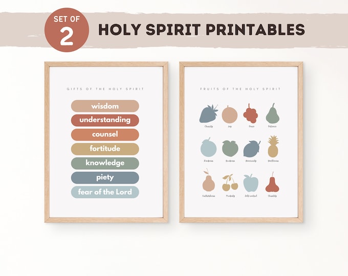 Gifts of the Holy Spirit Printable Posters for Kids INSTANT DOWNLOAD ...