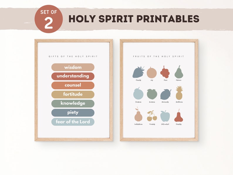 Holy Spirit Printable, Confirmation Gift, Catholic Homeschool Poster ...