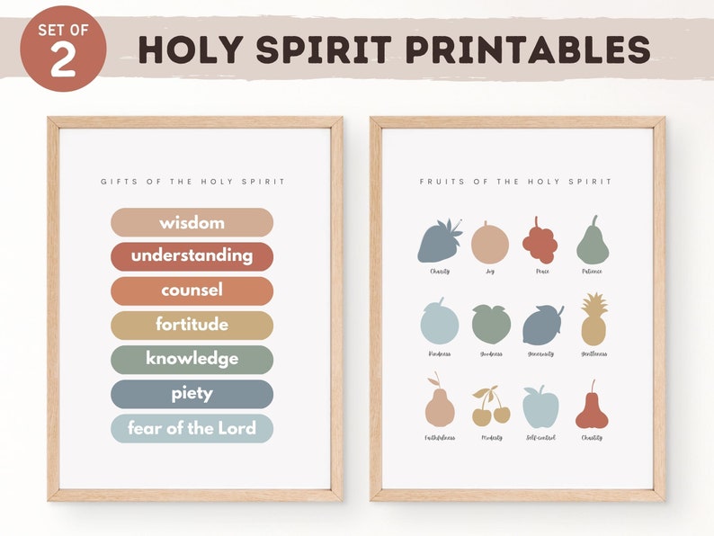 Holy Spirit Printable Confirmation Gift Catholic Homeschool - Etsy