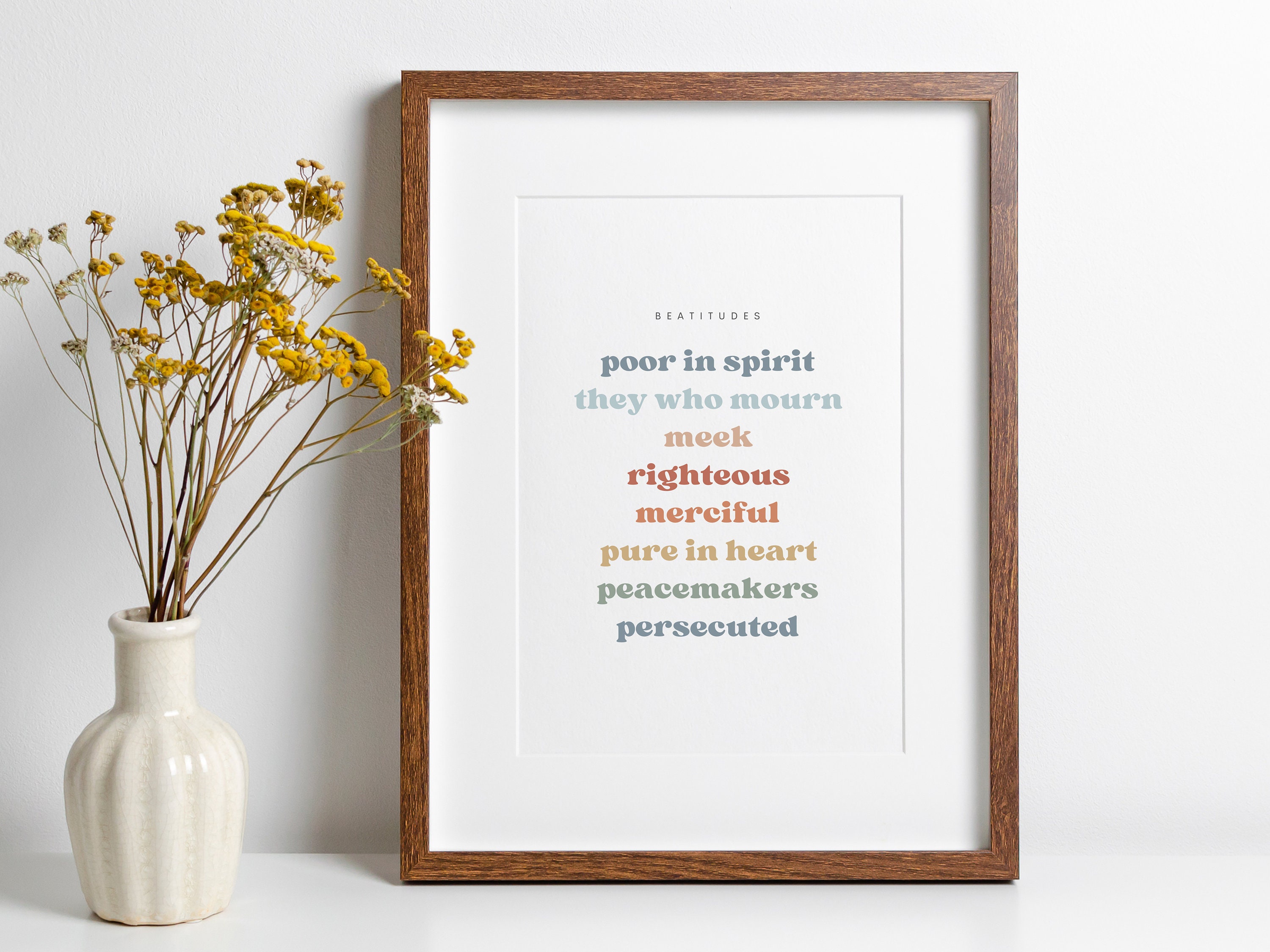 Beatitudes Printable Christian Poster Catholic Classroom Christian ...