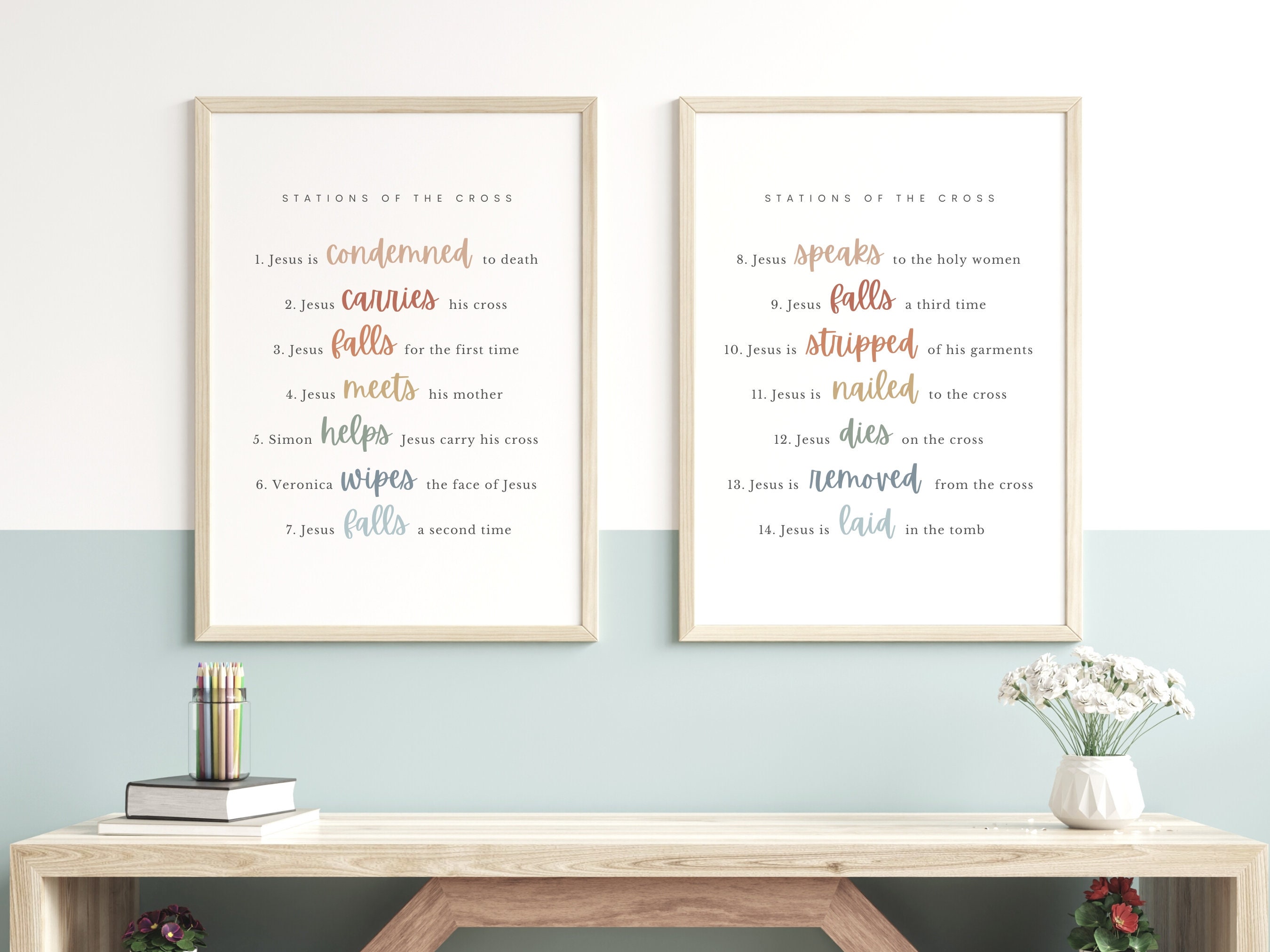 Stations of the Cross Printables, Lent Classroom Posters, Lenten ...