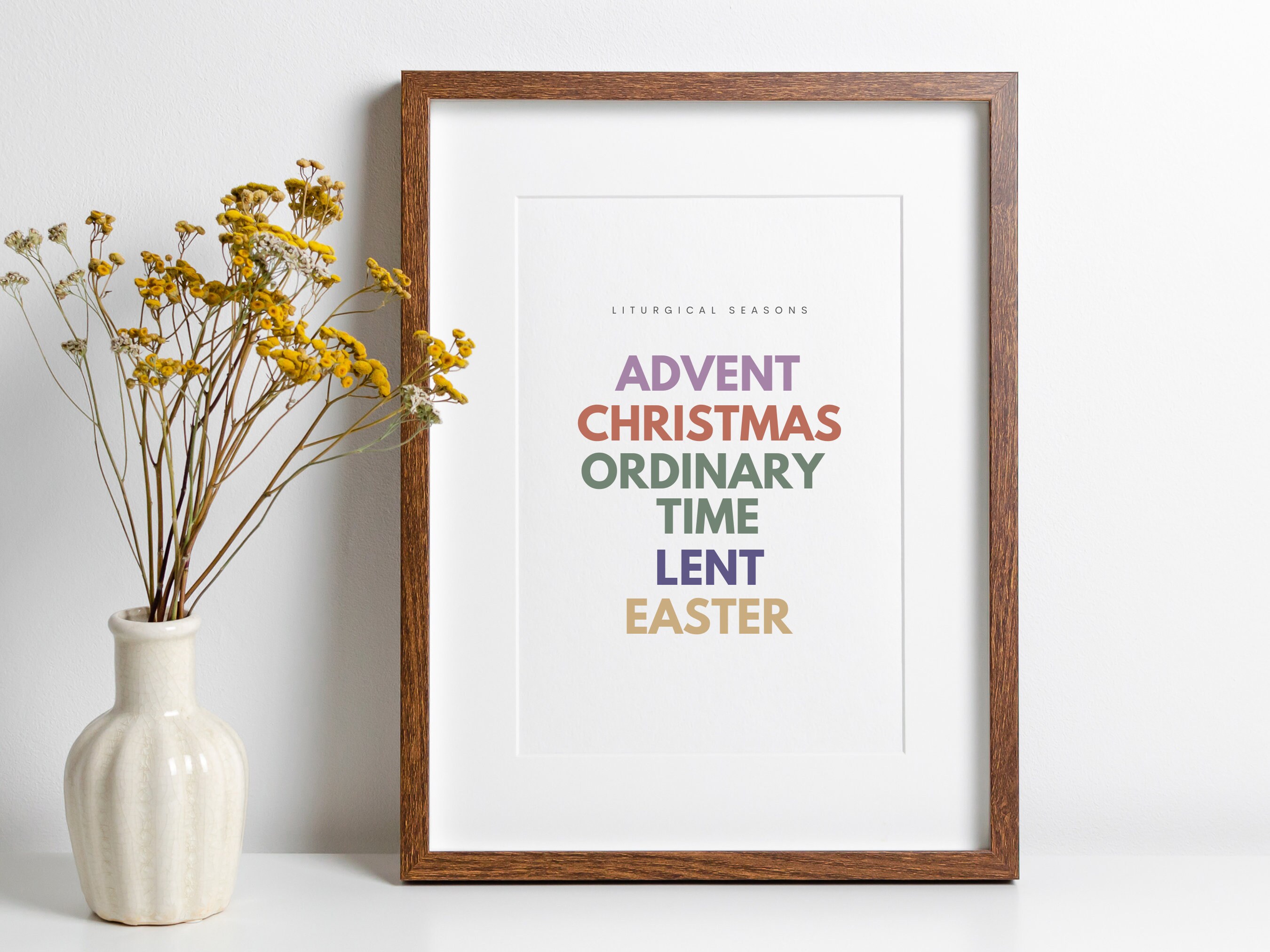 Liturgical Seasons Poster, Catholic Printable, Back to School, Catholic ...