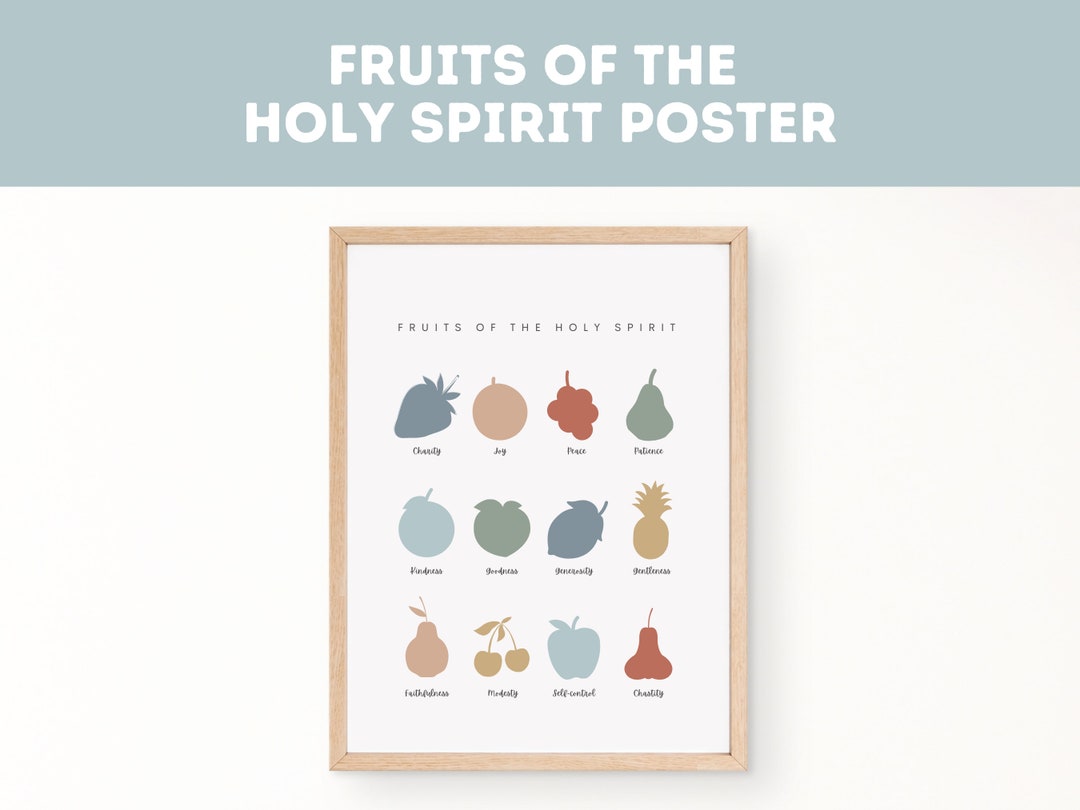 Fruits of the Holy Spirit Poster Catholic Homeschool Printable Catholic ...