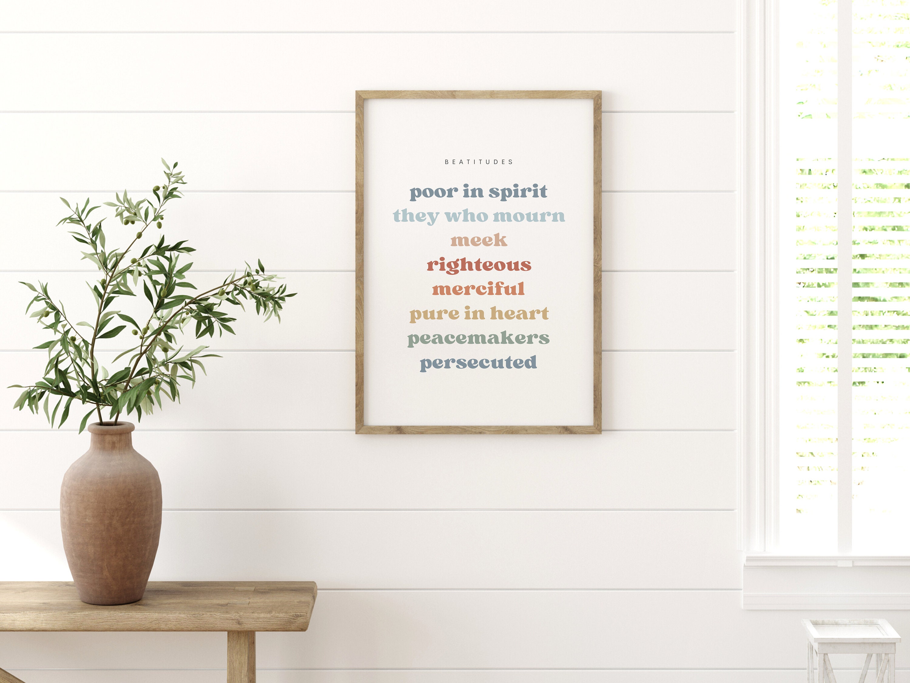 Beatitudes Printable Christian Poster Catholic Classroom Christian ...