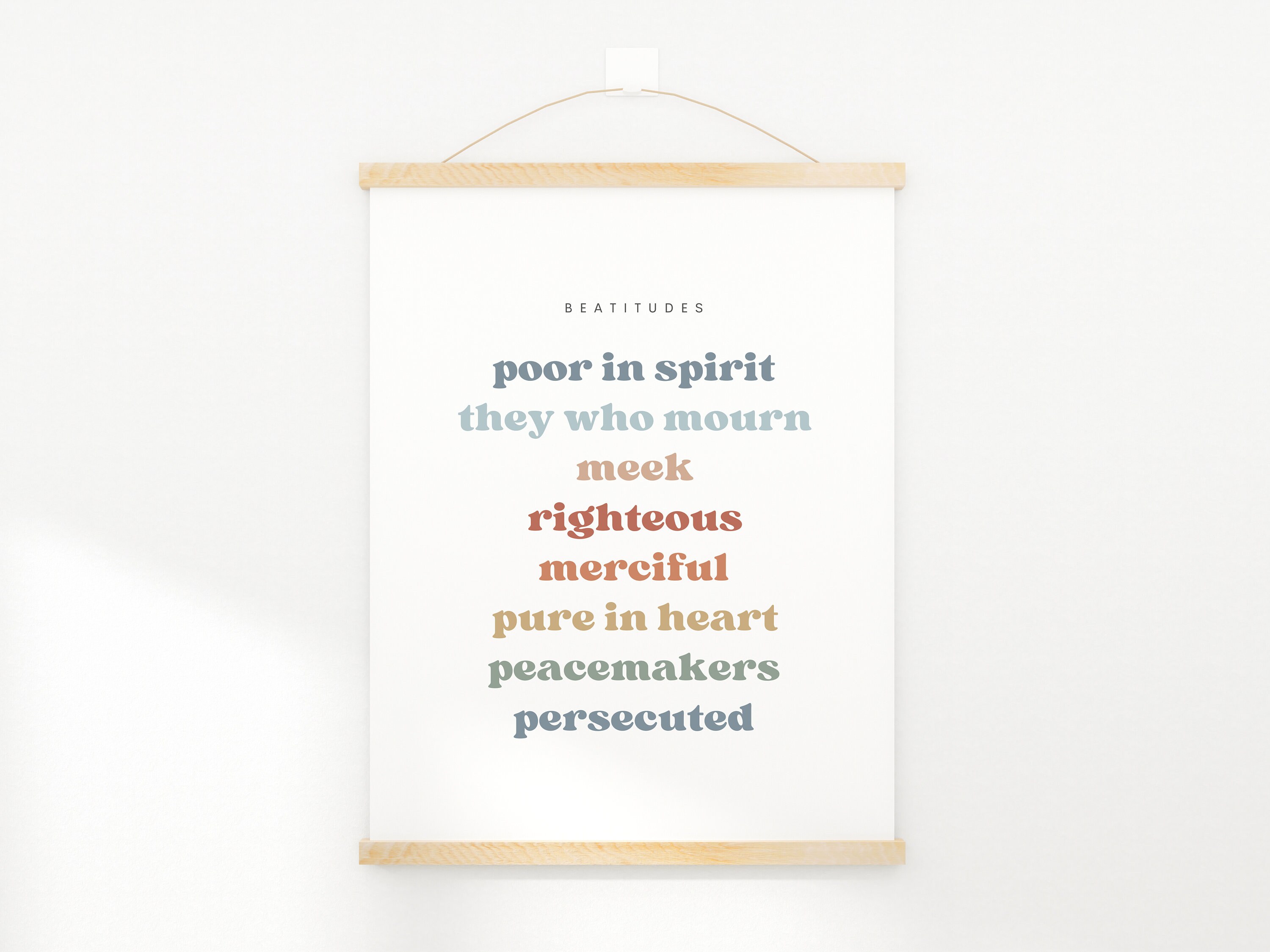 Beatitudes Printable Christian Poster Catholic Classroom Christian ...