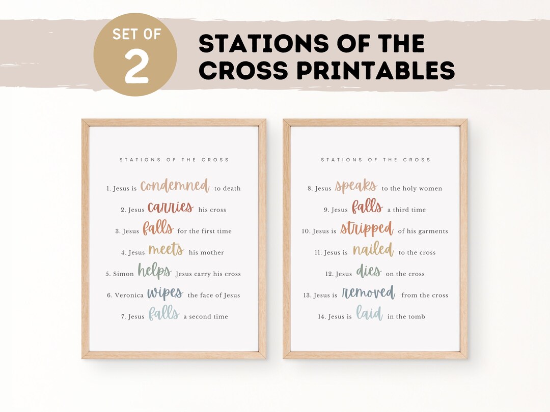 Stations of the Cross Printables, Lent Classroom Posters, Lenten ...