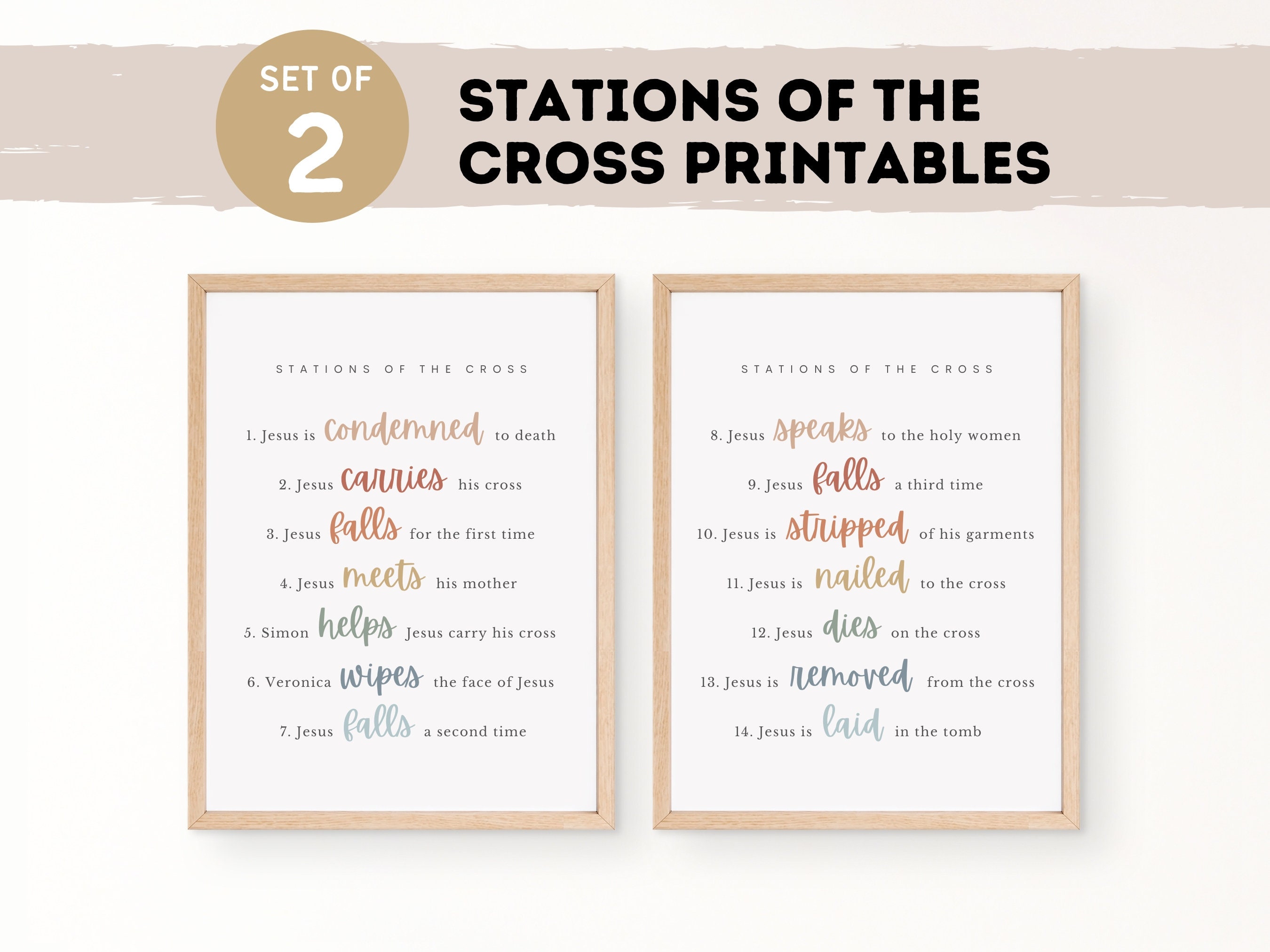 Stations of the Cross Printables, Lent Classroom Posters, Lenten ...