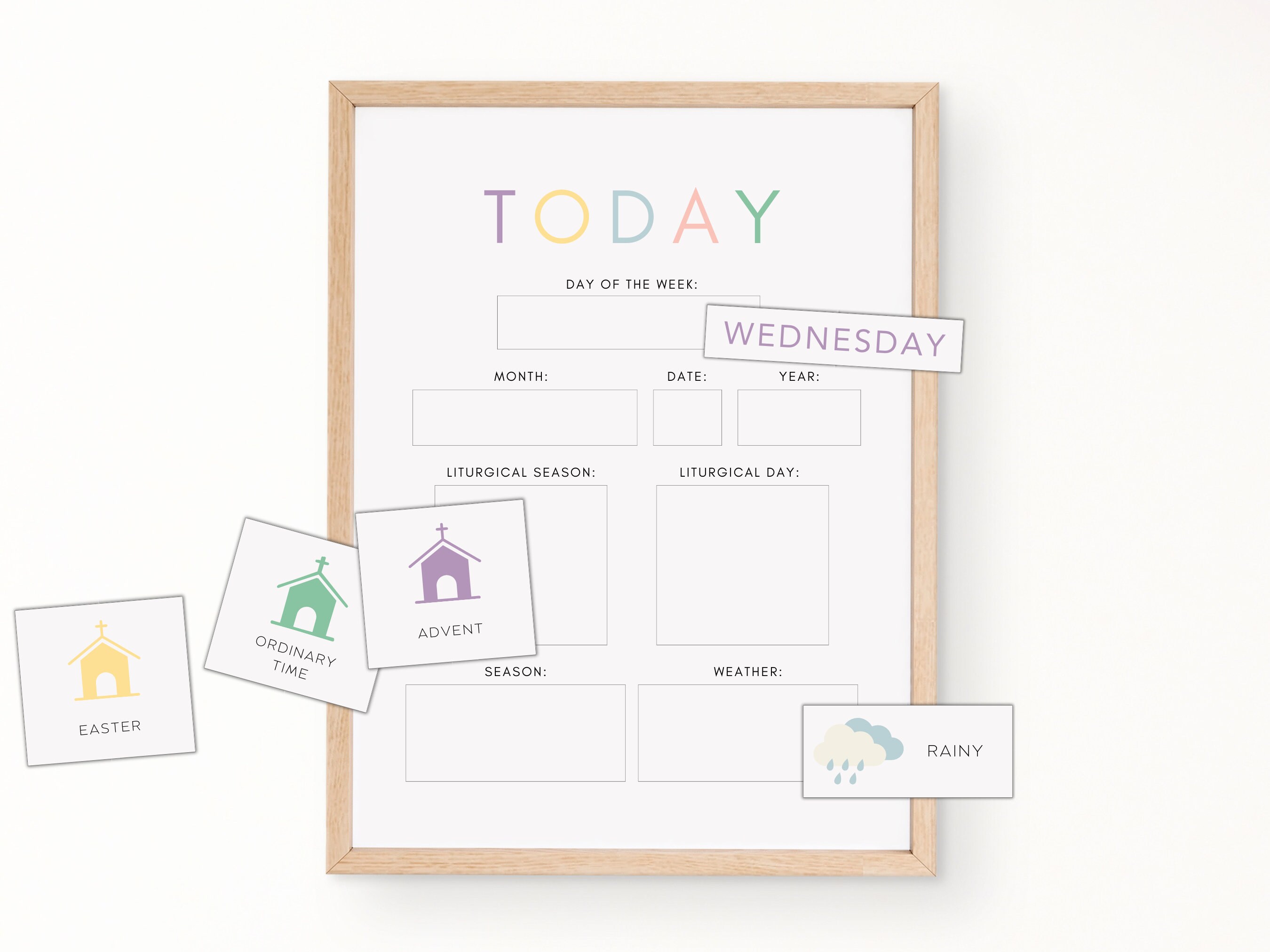 Catholic Morning Board | Daily Calendar | Homeschool Printable | Circle ...