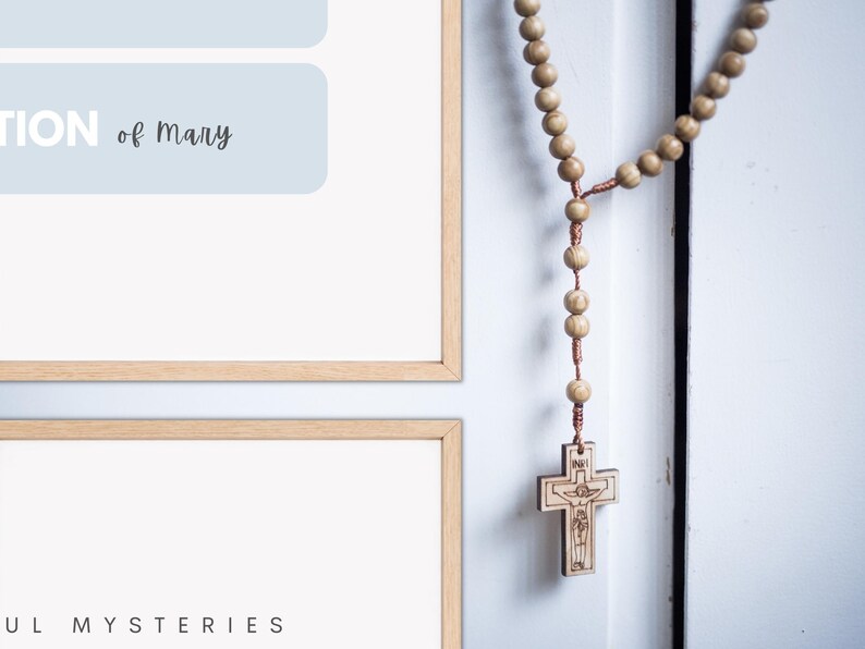 Mysteries of the Rosary Posters, Catholic Prints, Classroom, Prayer ...