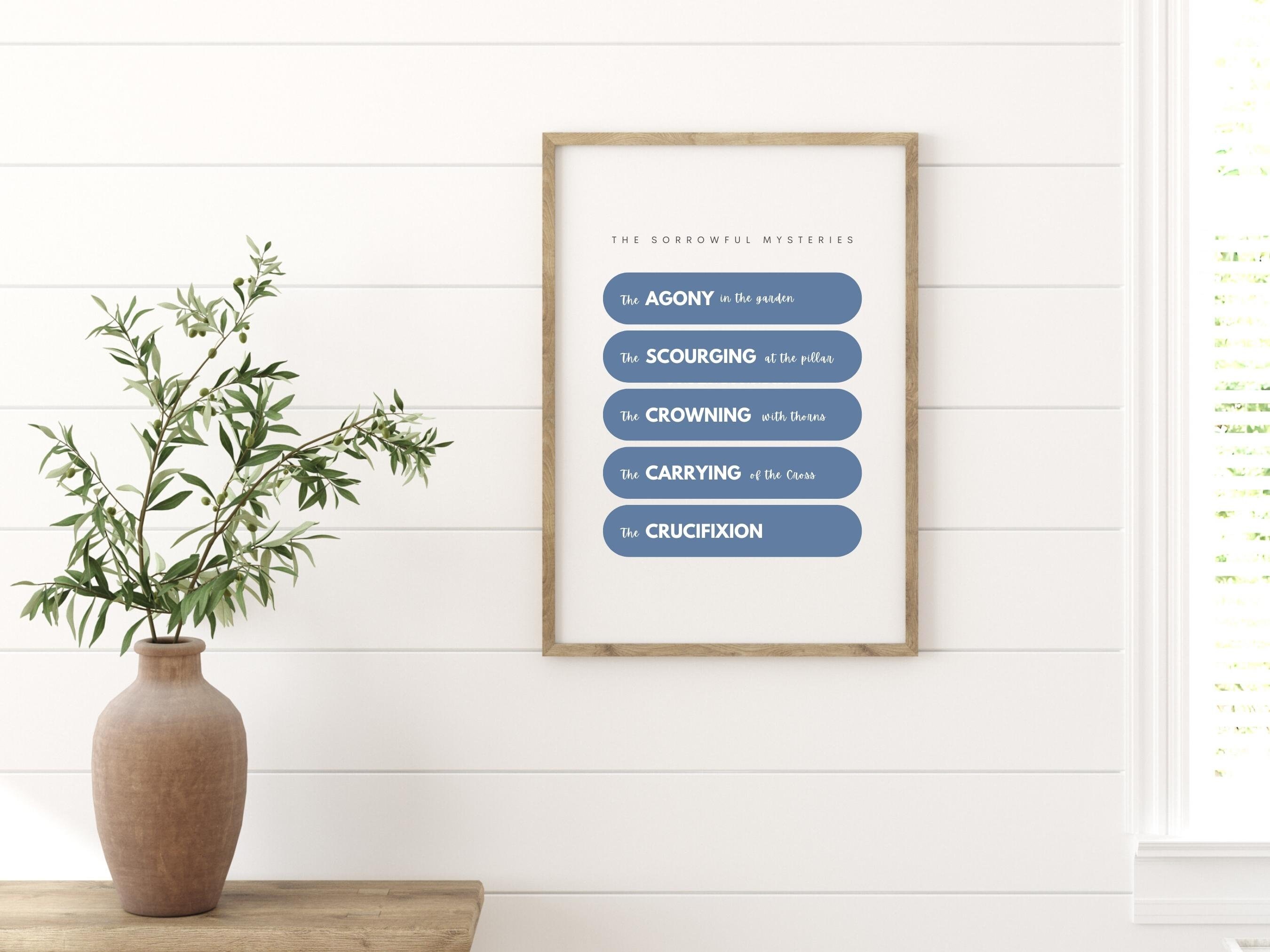 Mysteries of the Rosary Posters, Catholic Prints, Classroom, Prayer ...