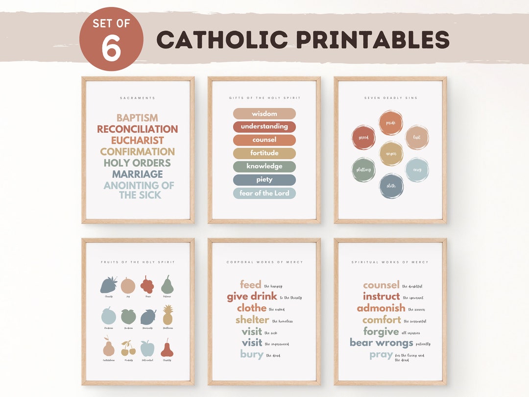 Catholic Homeschool Printable, Catholic Classroom Decor, Catholic Wall ...