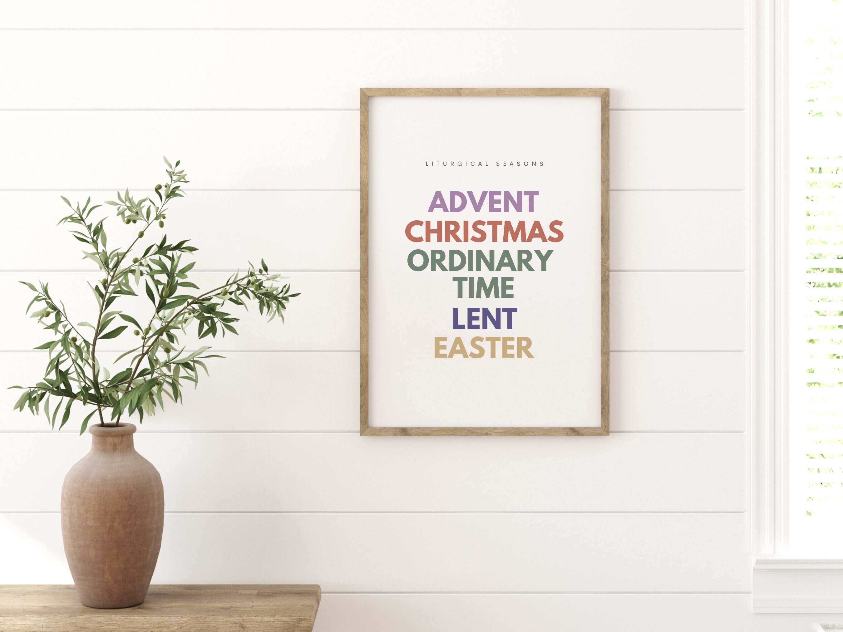Liturgical Seasons Poster, Catholic Printable, Back to School, Catholic ...