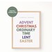 Liturgical Seasons Poster, Catholic Printable, Back to School, Catholic ...