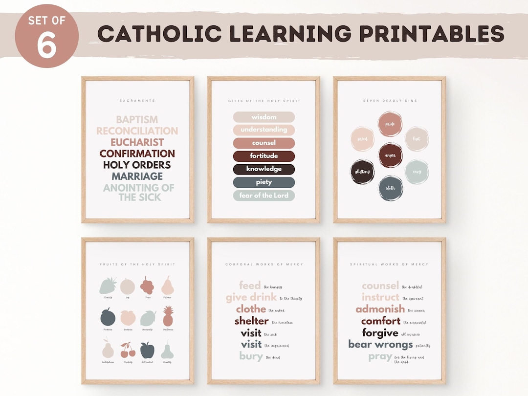 Catholic Homeschool Printable Classroom Poster Catholic Back - Etsy