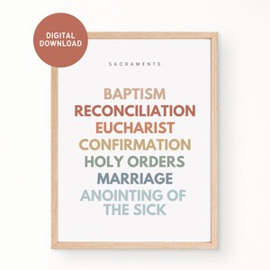 Catholic Homeschool Printable, Catholic Classroom Decor, Catholic Wall ...