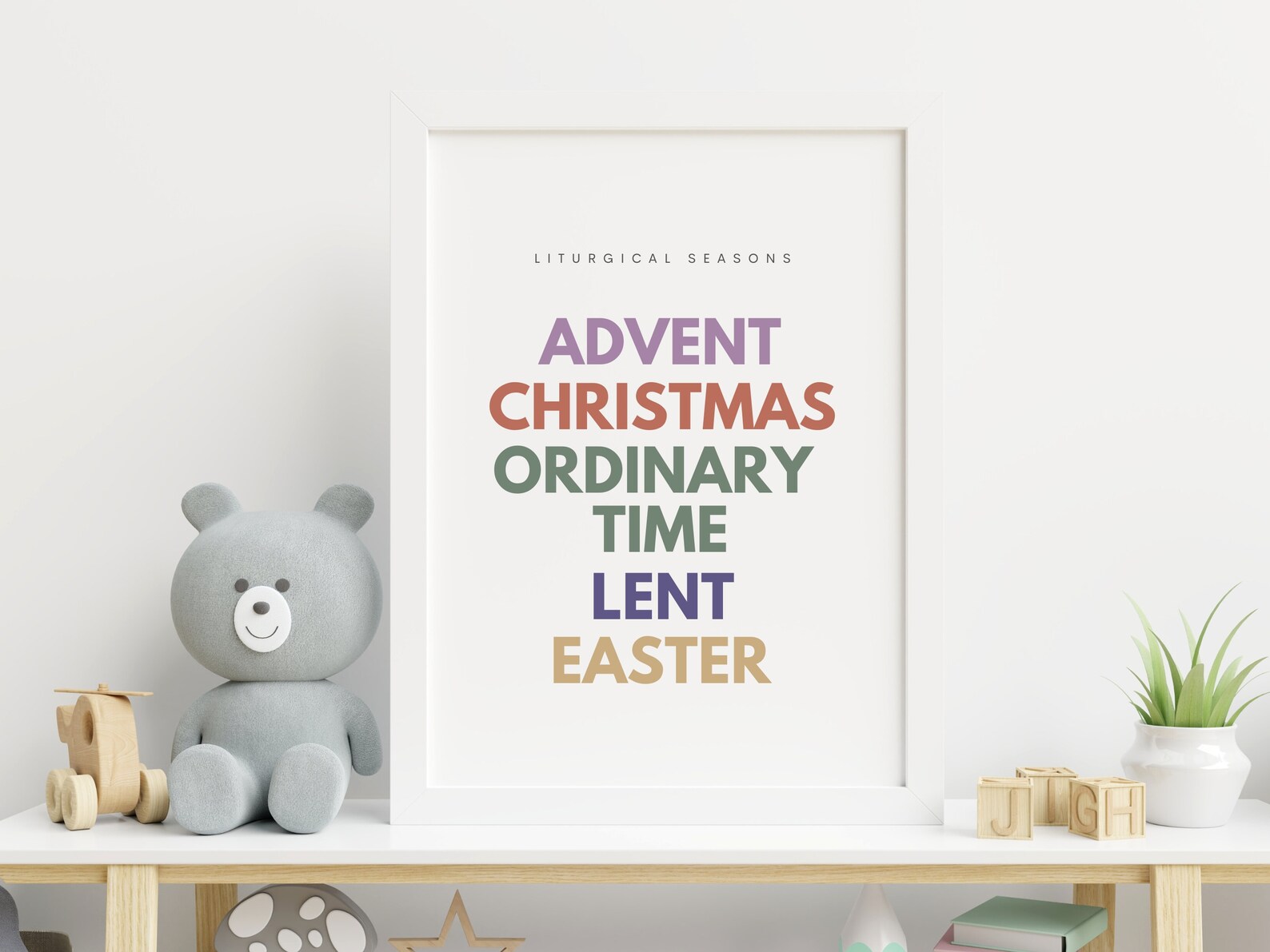 Liturgical Seasons Poster, Catholic Printable, Back to School, Catholic ...