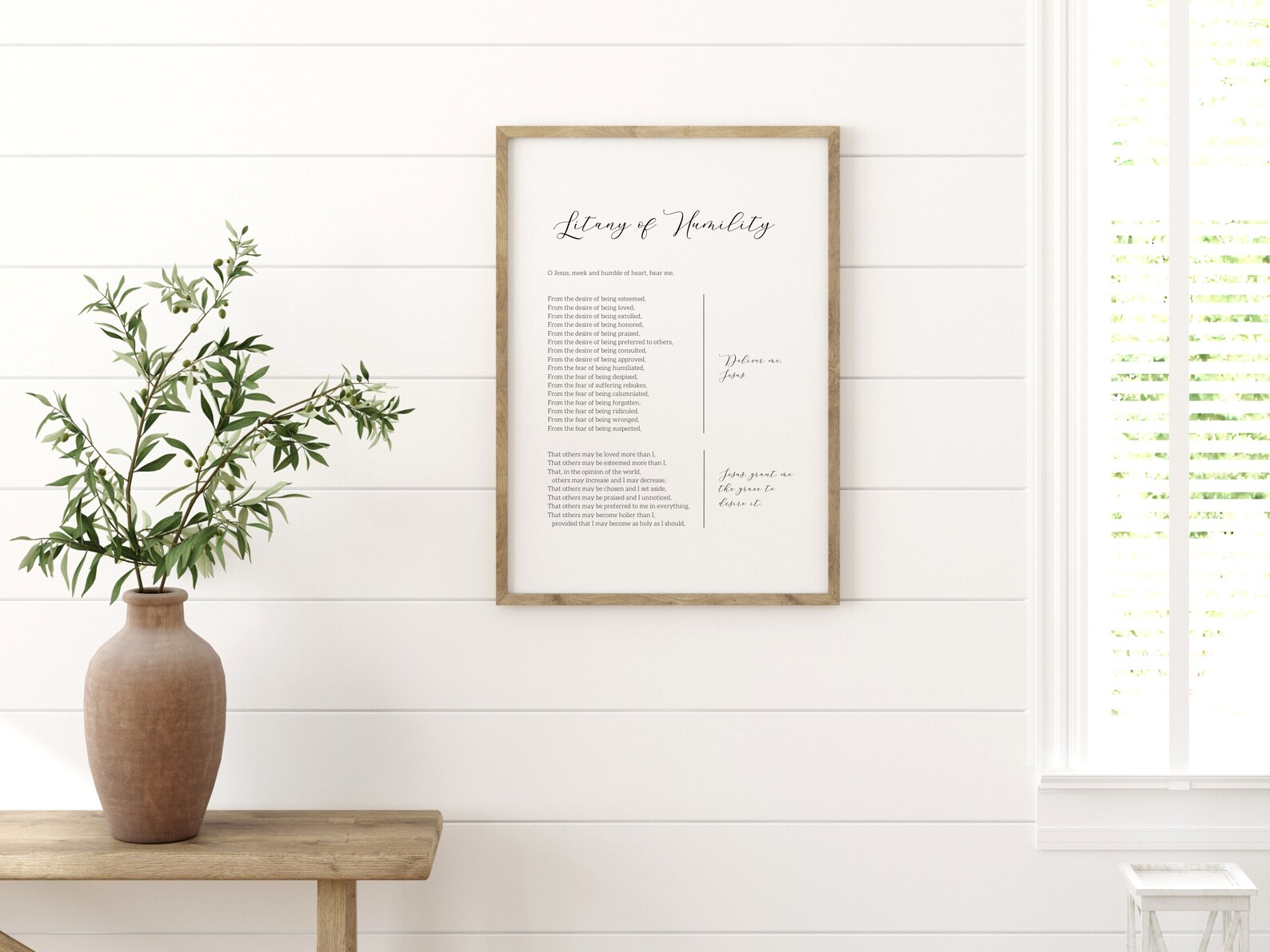 Litany of Humility Printable, Catholic Prayer Print, Homeschool Poster ...