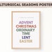 Liturgical Seasons Poster, Catholic Printable, Back to School, Catholic ...