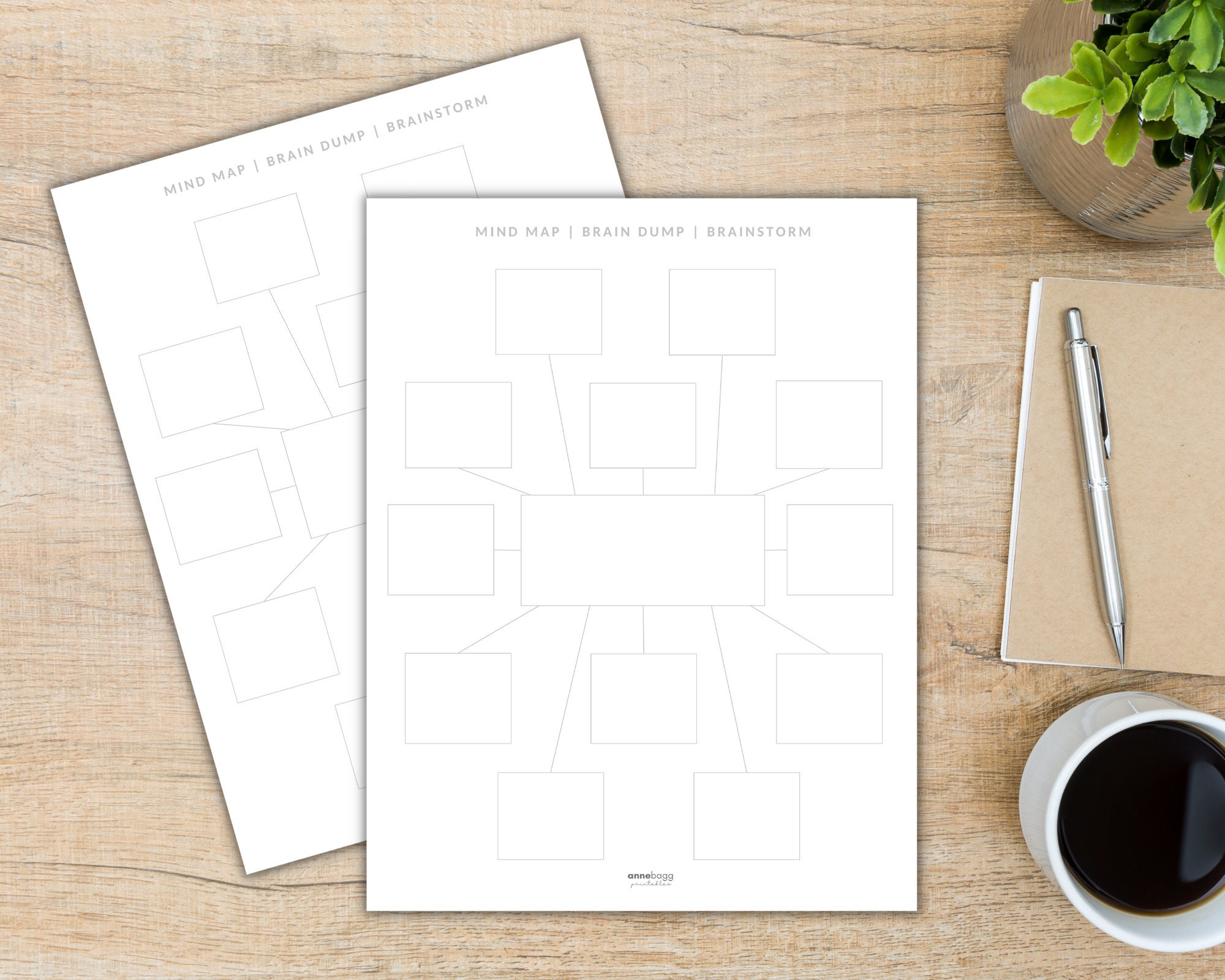 Mind Map, Brain Dump, Brainstorm, Ideas, Creativity, Thoughts Chart, 7 ...