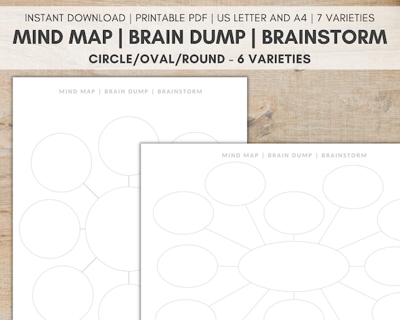 Mind Map Brain Dump Brainstorm Creativity Round 6 - Etsy