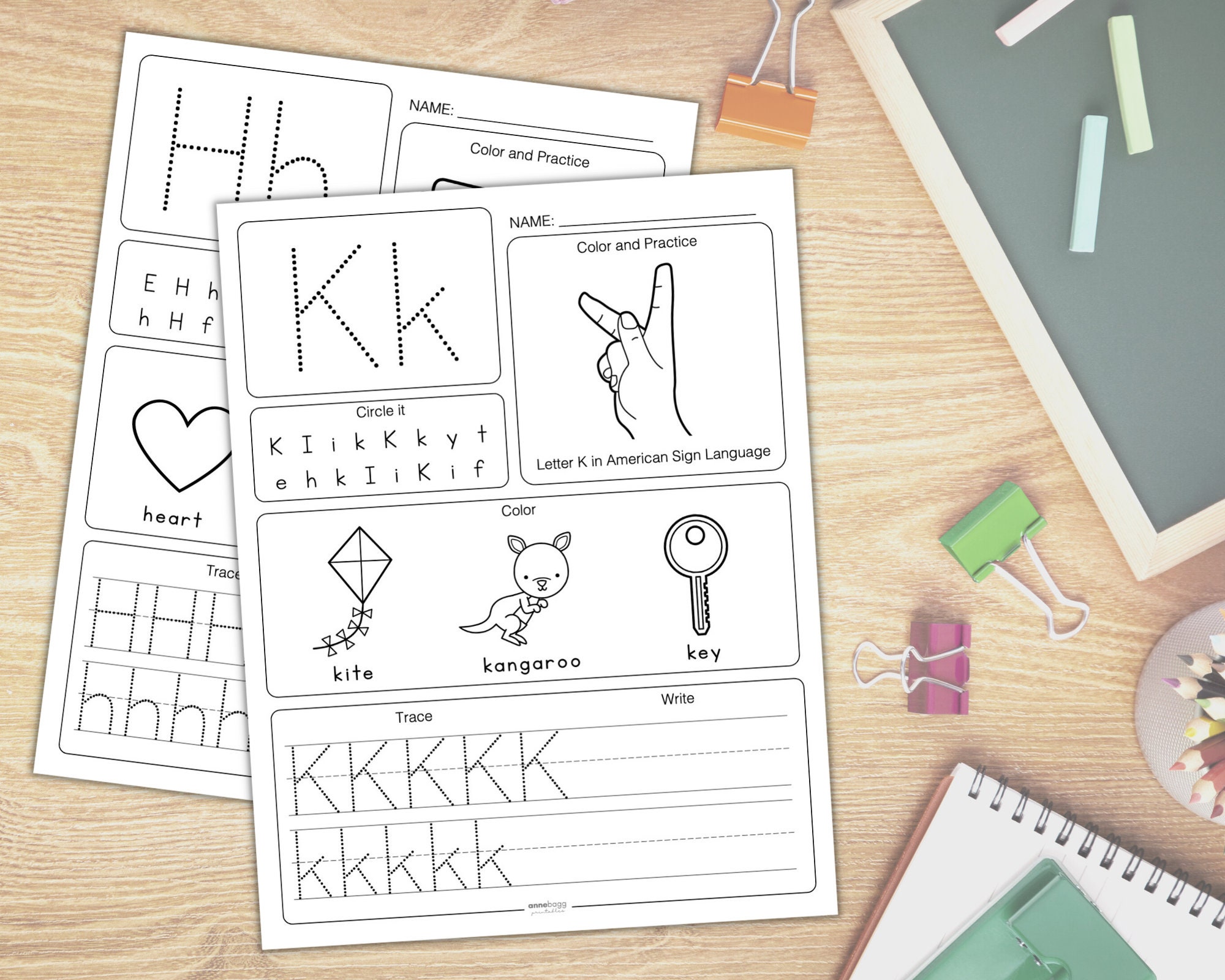 ABC Worksheets, Alphabet Printable, A-Z, Letters, US Letter Size ...