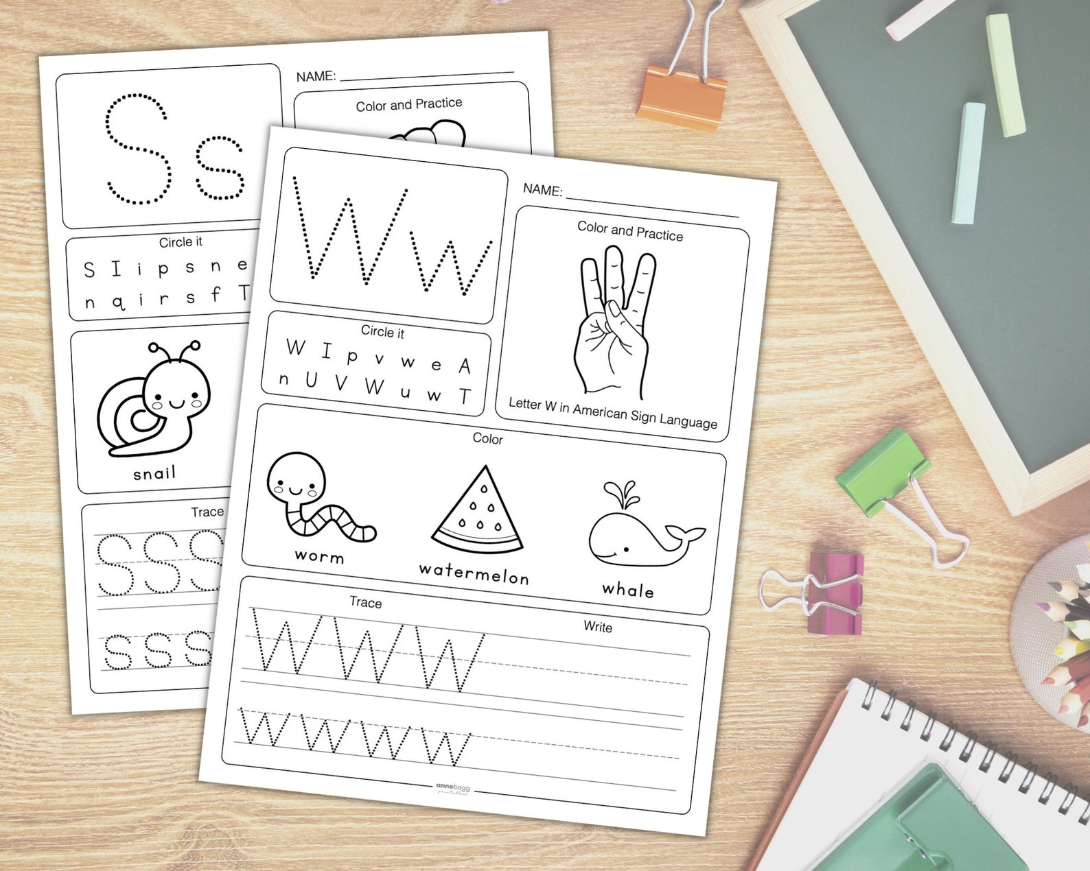 ABC Worksheets, Alphabet Printable, A-Z, Letters, US Letter Size ...
