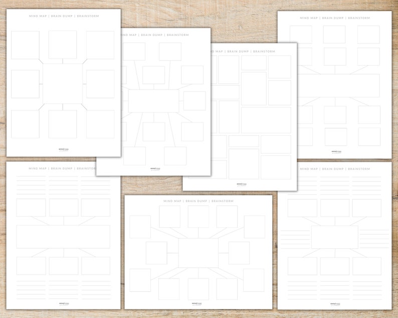 Mind Map, Brain Dump, Brainstorm, Ideas, Creativity, Thoughts Chart, 7 ...