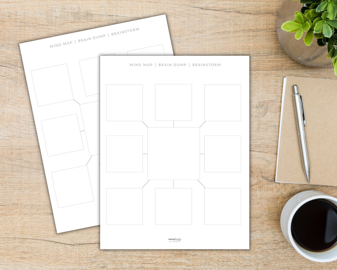 Mind Map, Brain Dump, Brainstorm, Ideas, Creativity, Thoughts Chart, 7 ...