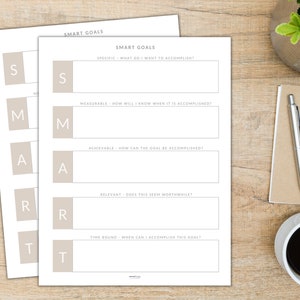 Goal Sheets, Goal Setting, SMART Goals, Live Goals, Daily, Weekly ...