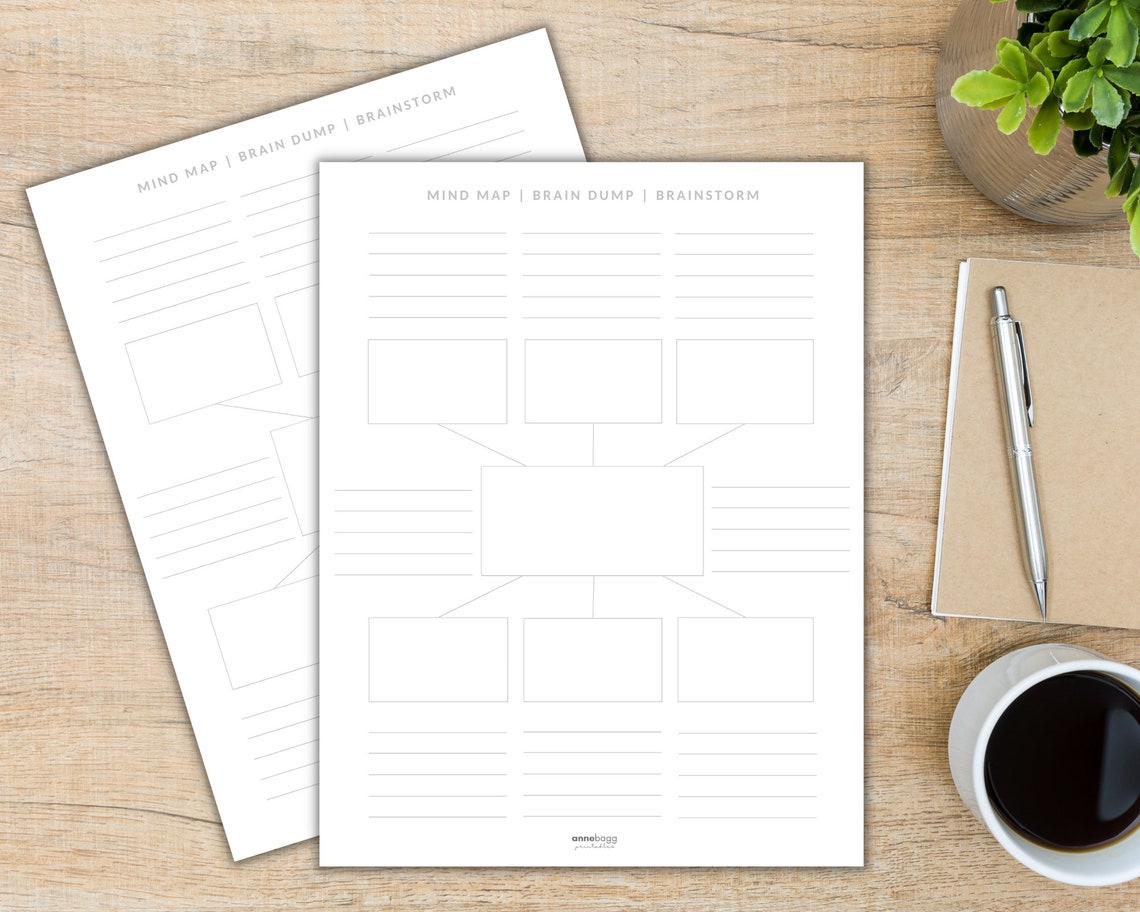 Mind Map, Brain Dump, Brainstorm, Ideas, Creativity, Thoughts Chart, 7 ...